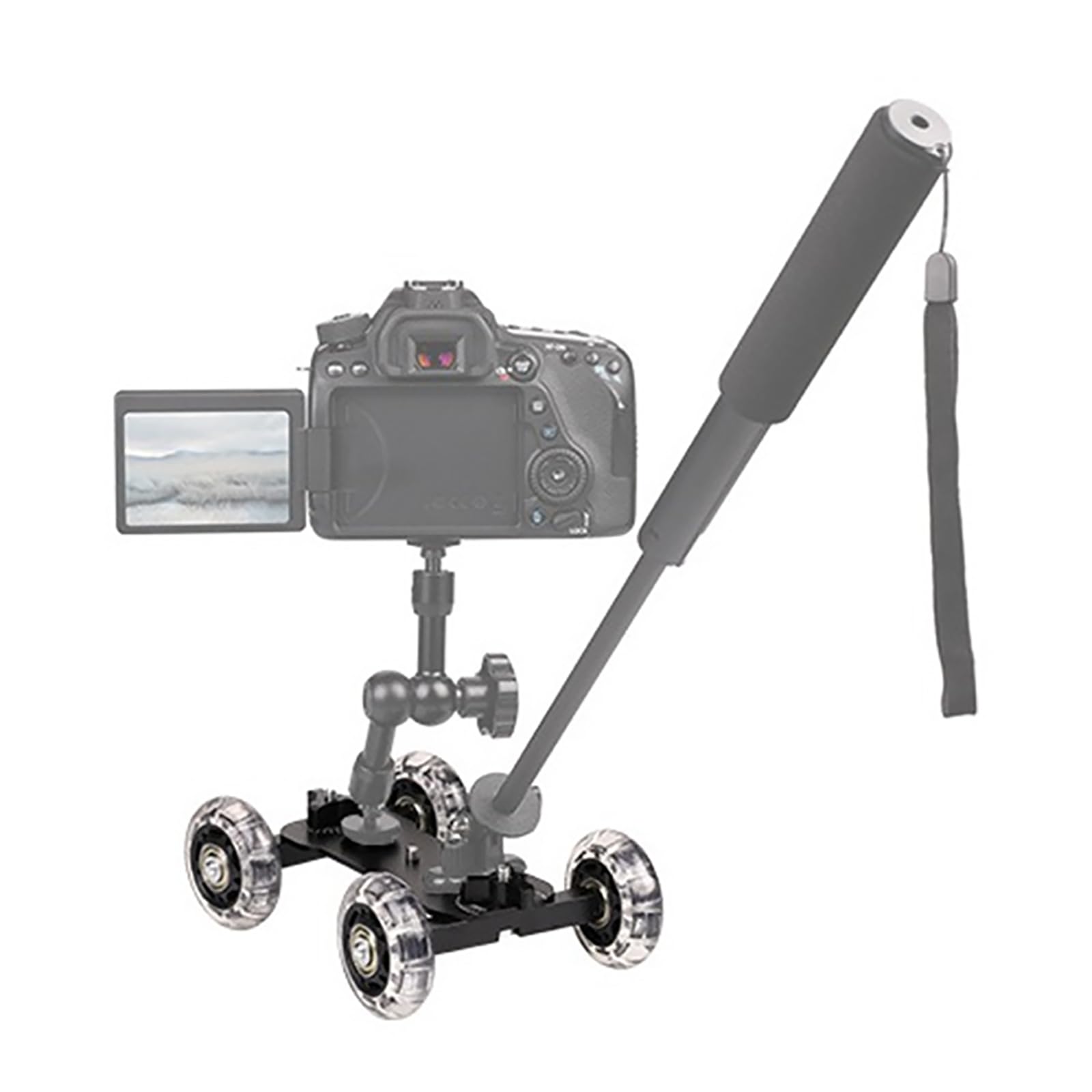 Camera Rail Track Andoer Retractable Camera Video Slider Dolly 52cm