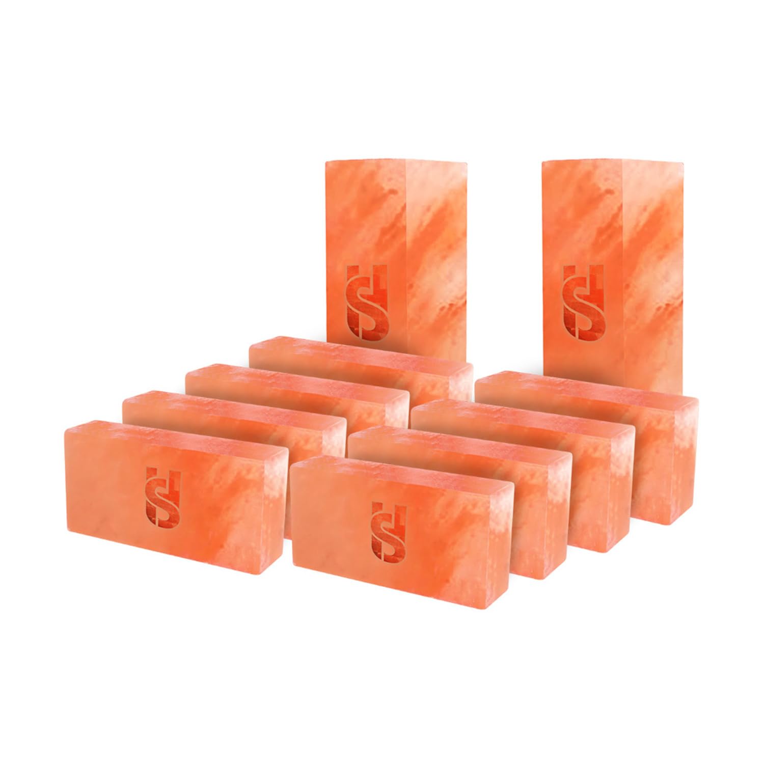 Amazon.com : Himalayan salt blocks Pack of 10 for SPA Size 8x 4x 2 ...