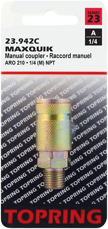 TOPRING 23.942C MAXQUIK Quick-Connect Coupler, ARO 210 plug profile, 1/ ...