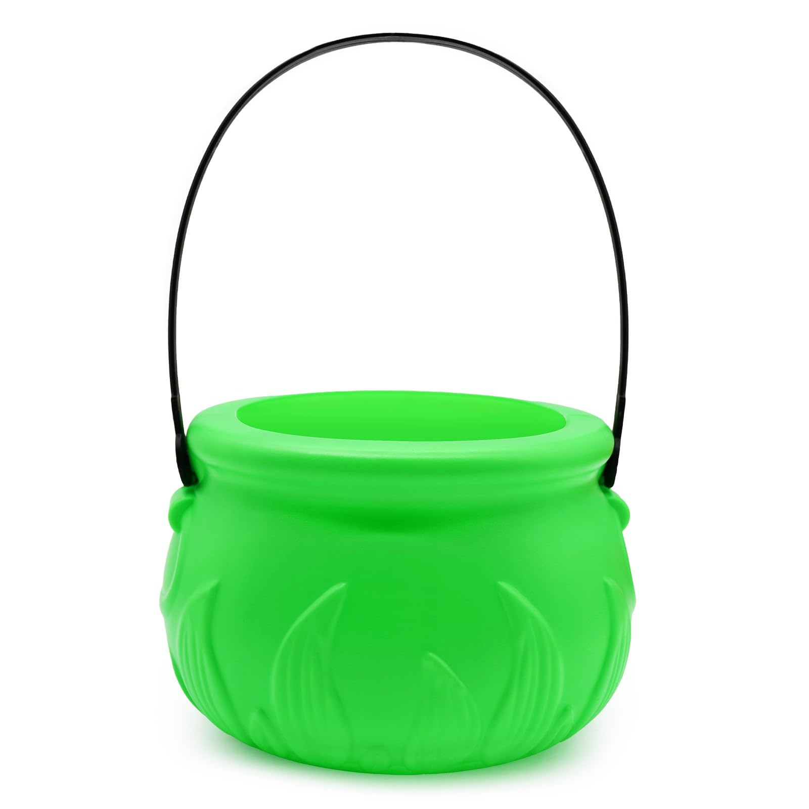 Amazon.com | Kreyfer 6 Inch Plastic Green Cauldron Pot Kettle Candy ...