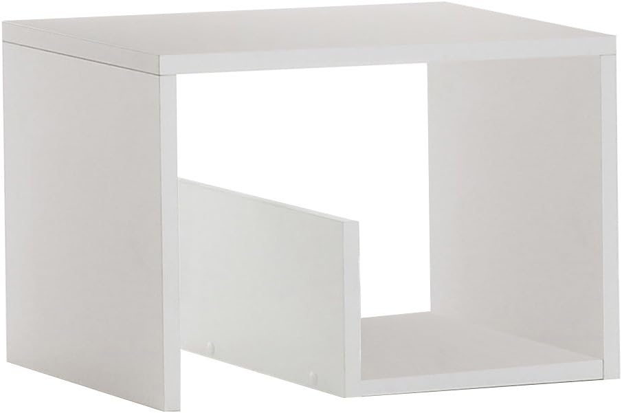 FMD Mike Side Table White WxHxD 59x38x36 cm : Amazon.co.uk: Home & Kitchen