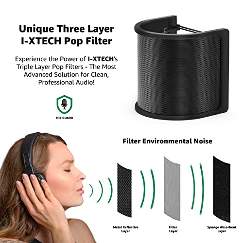Snapklik.com : IXTECH Microphone Pop Filter, Mic Pop Screen