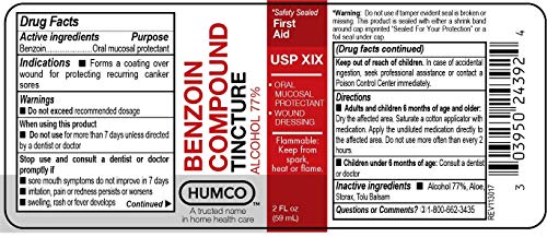 Benzoin Compound Tincture, USP, 2 oz.