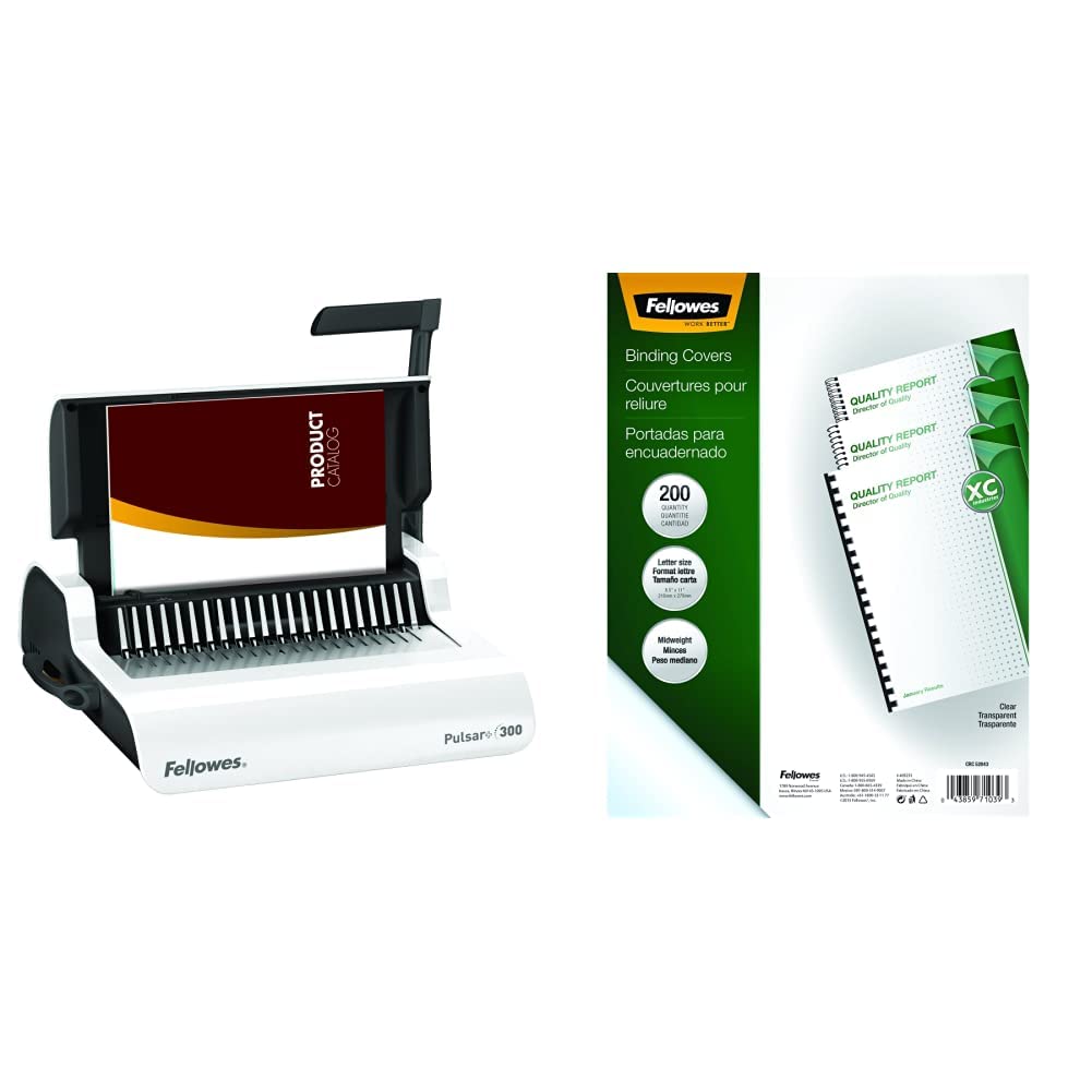 Amazon.com : Fellowes Pulsar+ Comb Binding Machine (5006801) and Clear ...