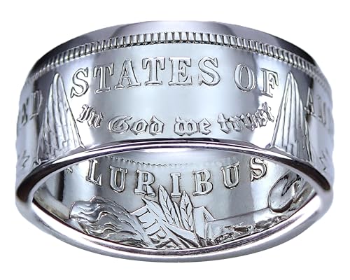 Amazon.com: Morgan Silver Dollar Coin Ring | Handcrafted Jewelry | Made ...