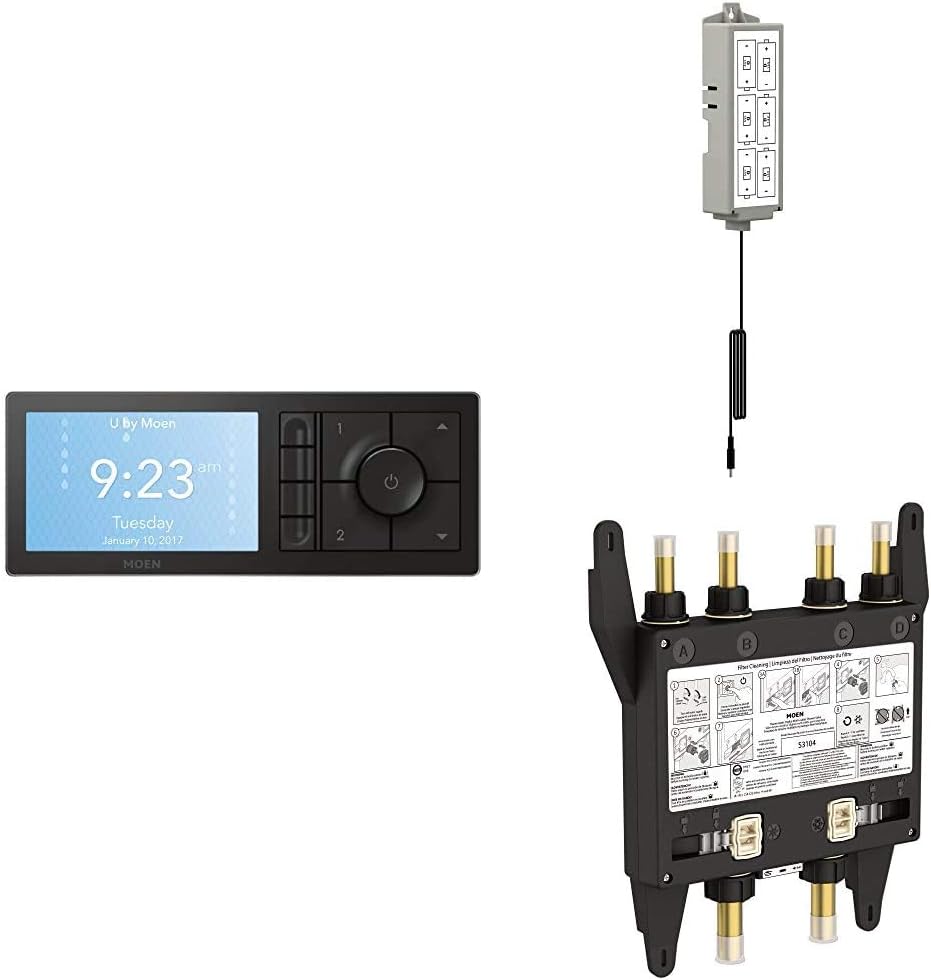 Moen TS3304BL U by Moen Digital Shower Controller with S3104 U by Moen ...