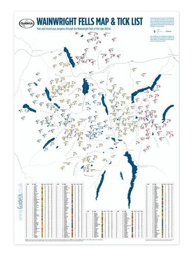 Buy Wainwright Fells Map & Tick List: Plan and Record Your Progress ...