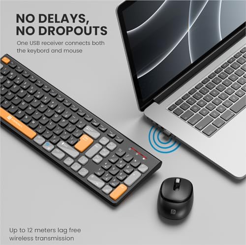 Portronics Key7 Combo Wireless Keyboard And Mouse Set With Copilot Ai 2 4 Ghz Usb Receiver 10m
