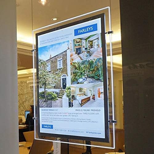Real Estate Window Hanging Display Office Led Acrylic Poster Frame ...