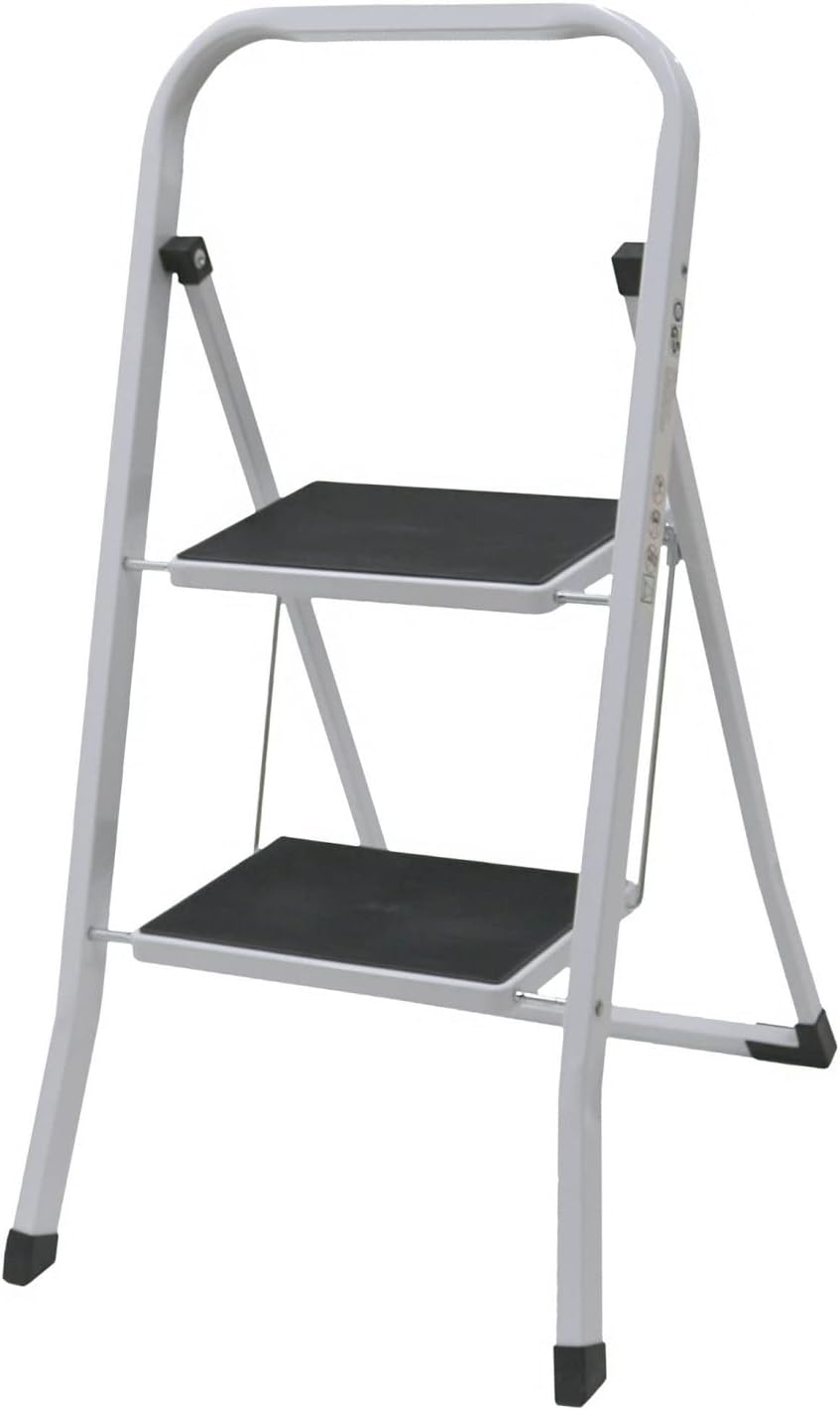 REDCAMP Folding Step Ladder 2 Step, Sturdy Heavy Duty Step Ladder with ...