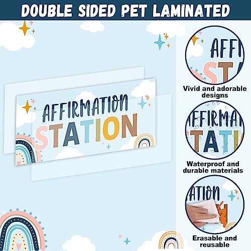 Snapklik.com : Boho Affirmation Station Bulletin Board Set Rainbow ...