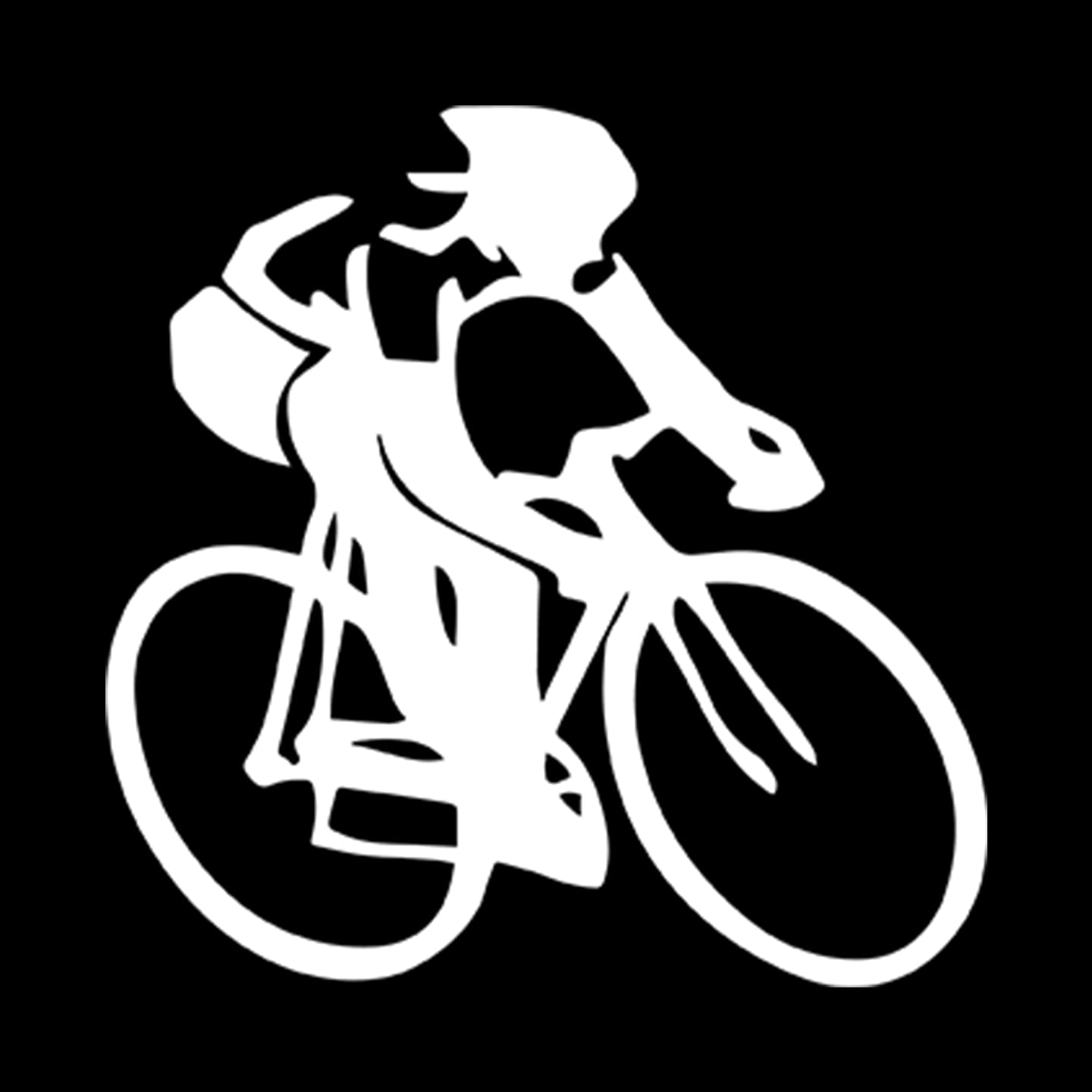Amazon.com - Bicycle Cycling Person Vinyl Decal Sticker for Cars Trucks ...