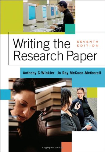 Amazon.com: Writing the Research Paper: A Handbook: 9781413011715 ...