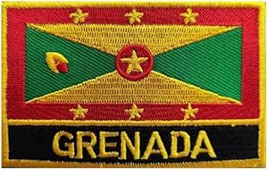 Amazon.com: Uijokdef 1 PCS Grenada Flag Patches Iron On or Sew On Embroidered Tactical Military ...