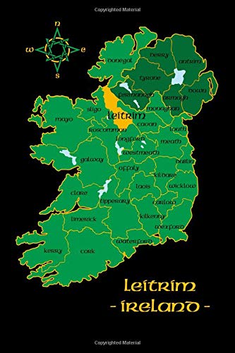 Leitrim Ireland County Map Irish Travel Journal: Republic of Ireland ...