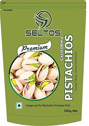 SELTOS Premium Californian Roasted & Salted Pistachios/Pista 500g ...