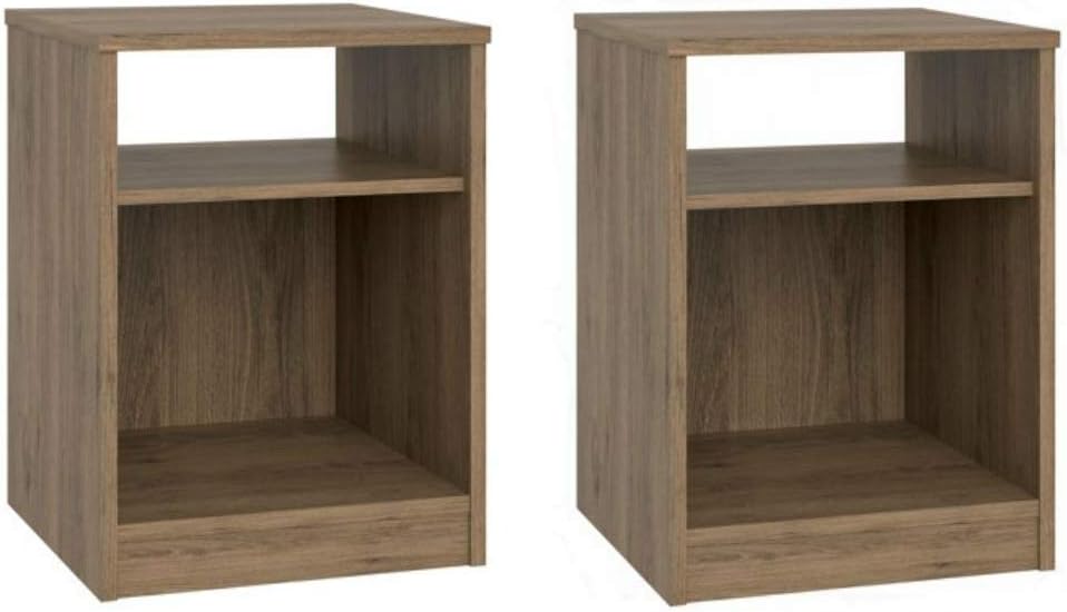 Amazon.com: Mainstays Nightstand Features Open Top Shelf and Bottom ...