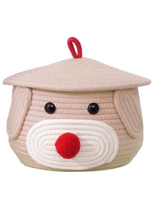 Harleen Cute Baby Bear Cotton Rope Storage Basket - Woven Laundry ...