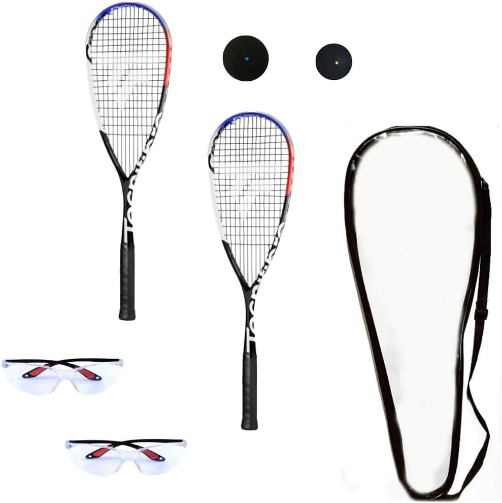 Amazon.com : Tecnifibre Cross Squash Starter Kit (Includes 2-Racquets ...