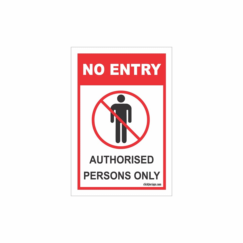 Clickforsign Authorised Persons Only Aluminum Sign Board for Walls and ...