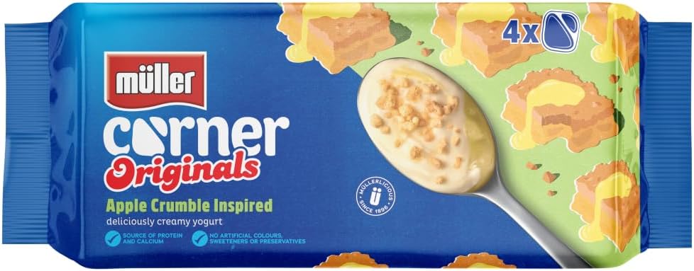Muller Corner Originals Apple Crumble 4 x 124g : Amazon.co.uk: Grocery