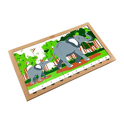 Skola Toys Sequencing Puzzle Elephant in A Jungle - Number System from ...