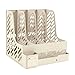 DaKos Plastic 4 Compartments File Rack Paper Holder, Desktop Organizers ...