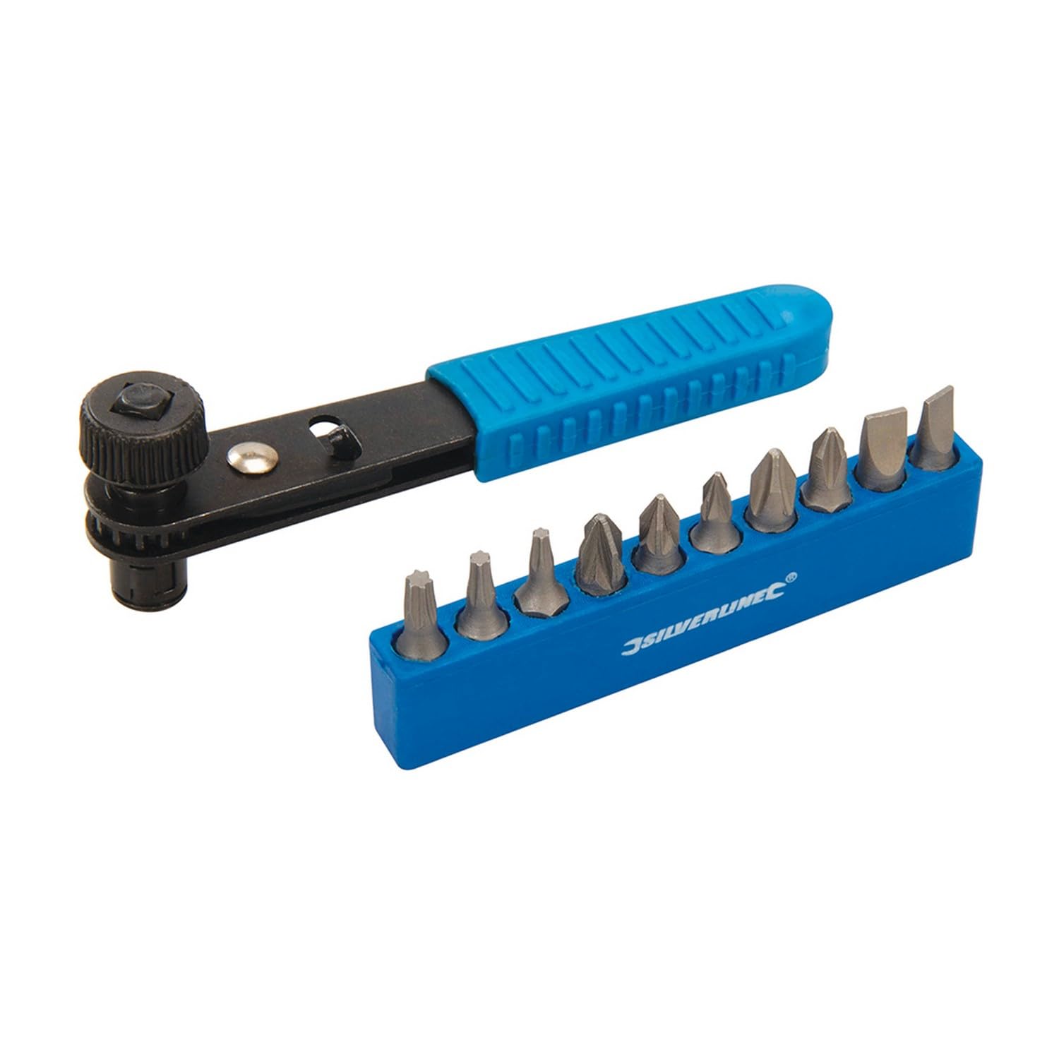Silverline Offset Ratchet Screwdriver Set 11pce (404706) : Amazon.co.uk ...