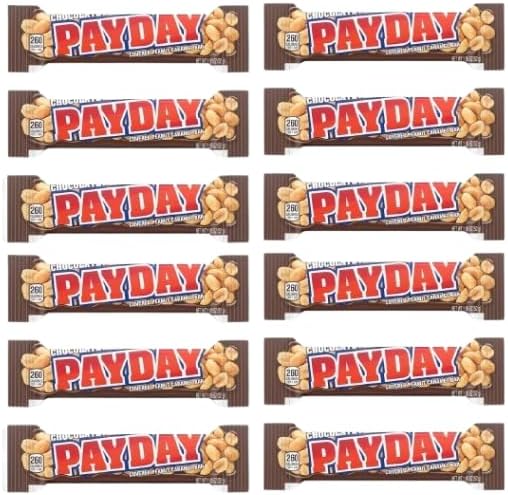 Amazon.com : PAYDAY Peanut Caramel Candy Bars, 1.85 oz (24 Count ...