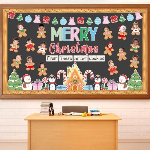 Amazon.com: Christmas Gingerbread Bulletin Board Decorations Winter ...