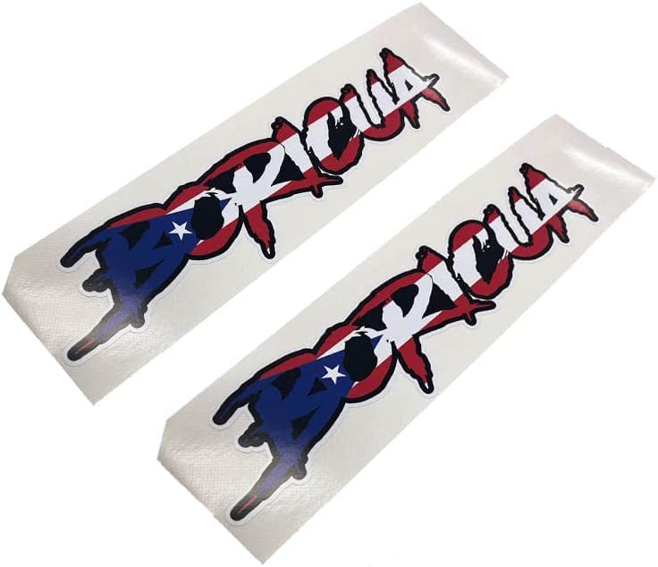 Amazon.com: Boricua Decal Sticker Flag Letters Car Truck SUV (2) Pack 9 ...