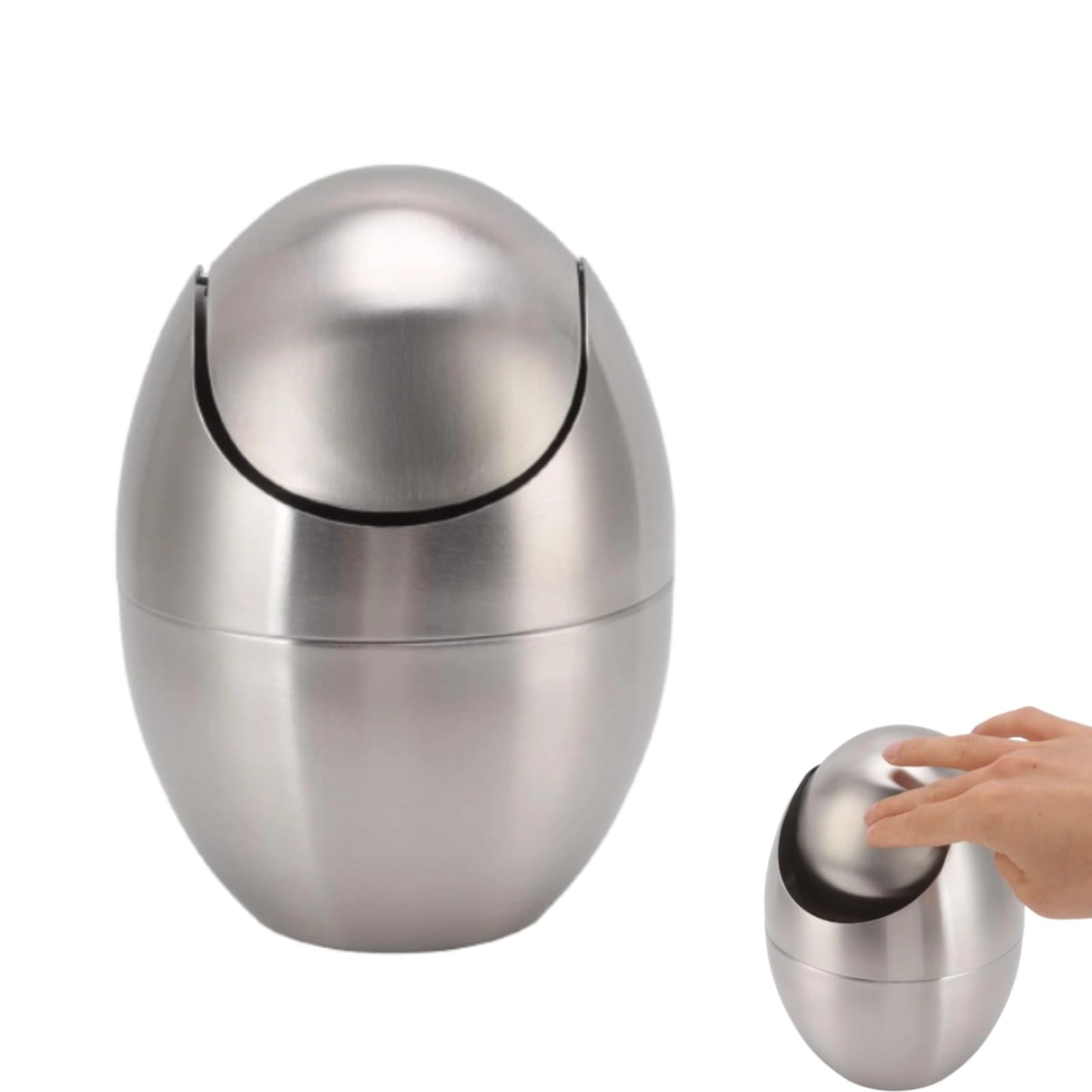 Amazon.com: Mini Countertop Trash Can, Simple Stainless Steel Table ...