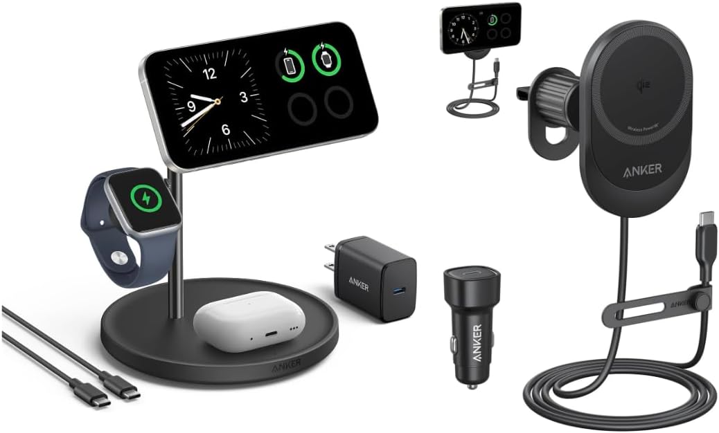 Amazon.com: Anker 3-in-1 Wireless Charging Station with Anker 323 Car ...