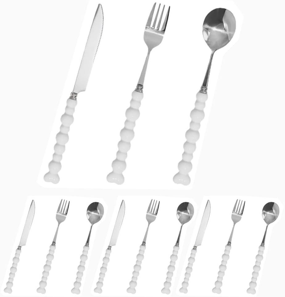 Amazon.com | 12 Pieces Light Luxury Ceramic Pearl Handle Kitchen ...