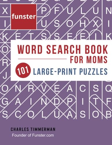 Funster Word Search Book for Moms 101 Large-Print Puzzles: Brain ...