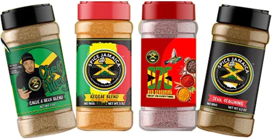 Amazon.com : Spice Jamaica Reggae Blend, Garlic & Herb, Jerk, 876 Red ...