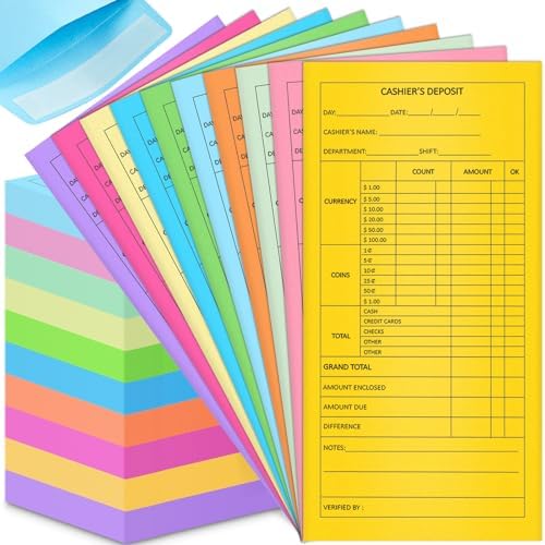 Amazon.com : Dinifee 300 Pack Cashier Deposit Report Envelopes 6.5'' x ...
