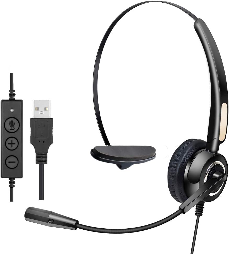 Amazon.com: USB Headset with Microphone for PC Laptop Computer ...
