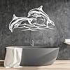 Amazon.com: Dolphin Sunset Metal Wall Art, Metal Dolphin Wall Decor ...