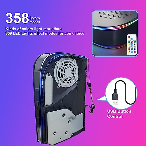 Snapklik.com : RGB Light Strip For PS5Accessories PS5 Glossy Face Plate ...