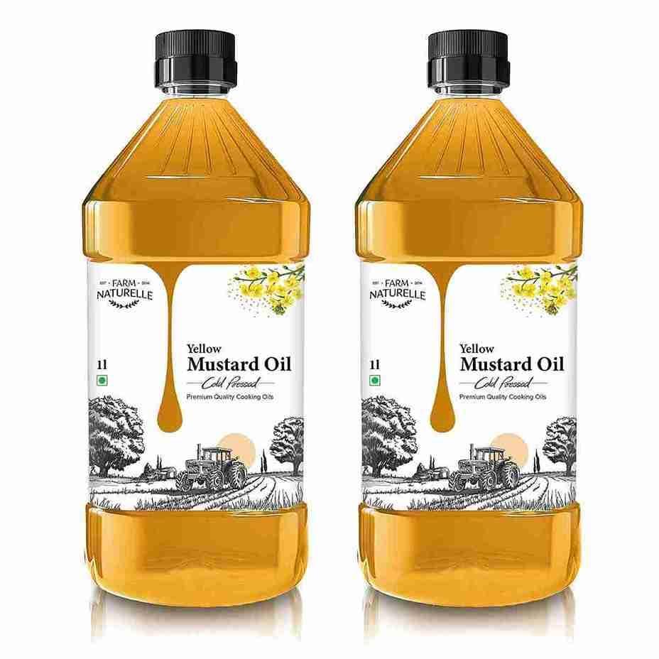 Farm Naturelle 100% Pure & Unrefined Cold Pressed Mustard Oil - 1L ...