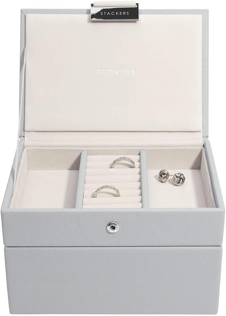 Stackers Pebble Grey Mini Jewellery Box – Set of 2 – BigaMart