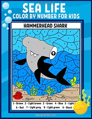 Sea Life Color By Number For Kids: Learning 123: 9781653790364: Amazon ...