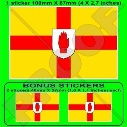 Ulster Province Flag Ireland Irish 4" (100mm) Vinyl Bumper Sticker ...