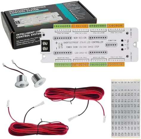 32 Channel Motion Sensor LED Stair Controller Automatic Ladder Step ...