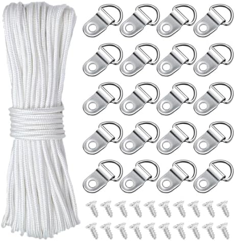 TUPARKA 15m*3mm Picture Wire Picture Hanging Cord White Nylon Picture ...
