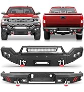 Amazon.com: Longsun Front Bumper + Rear Bumper Combo Fit 2015-2019 ...