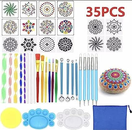 SCHMIDT 35 Pcs Mandala Dotting Tools, Mandala Painting Tool Kits ...