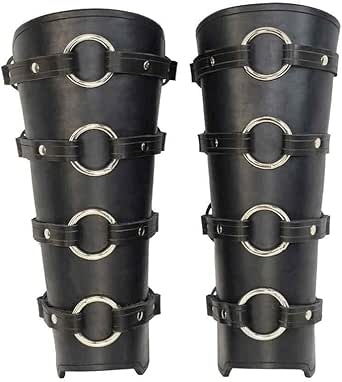 Amazon.com: Berserker Leather Greaves, Warrior Leg Armor, Leather Leg ...