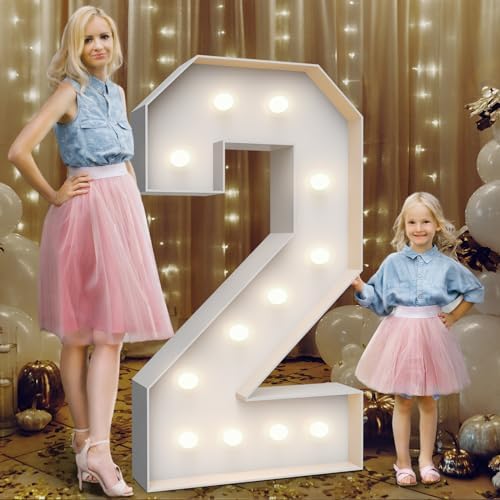 Amazon.com: 4FT Marquee Light Up Numbers 3,Party Decoration Large ...